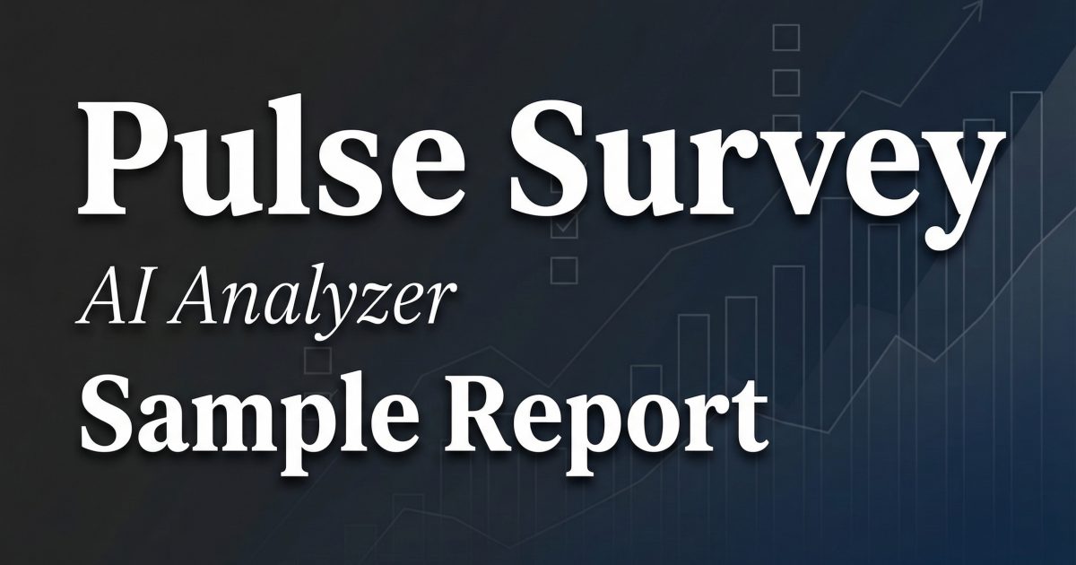 AI Pulse Survey Analyzer: Sample Report from a CSV - Wiro AI - Blog